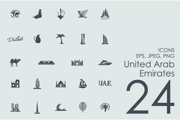 24 United Arab Emirates icons ~ Icons on Creative Market