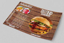 Fast food restaurant gift card ~ Card Templates on Creative Market