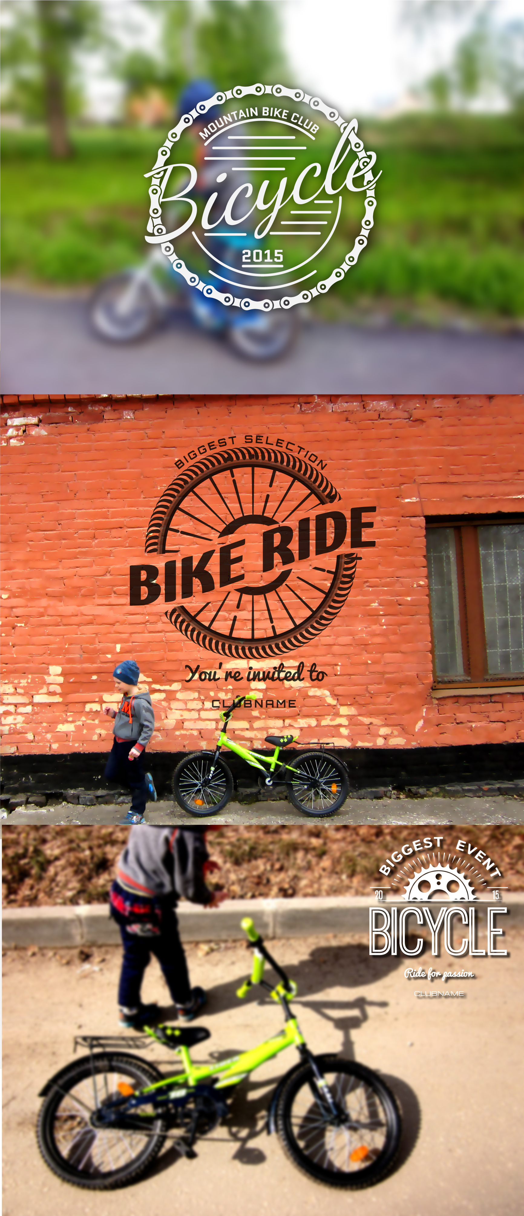 Bicycle vector set badges and logos ~ Logo Templates on Creative Market