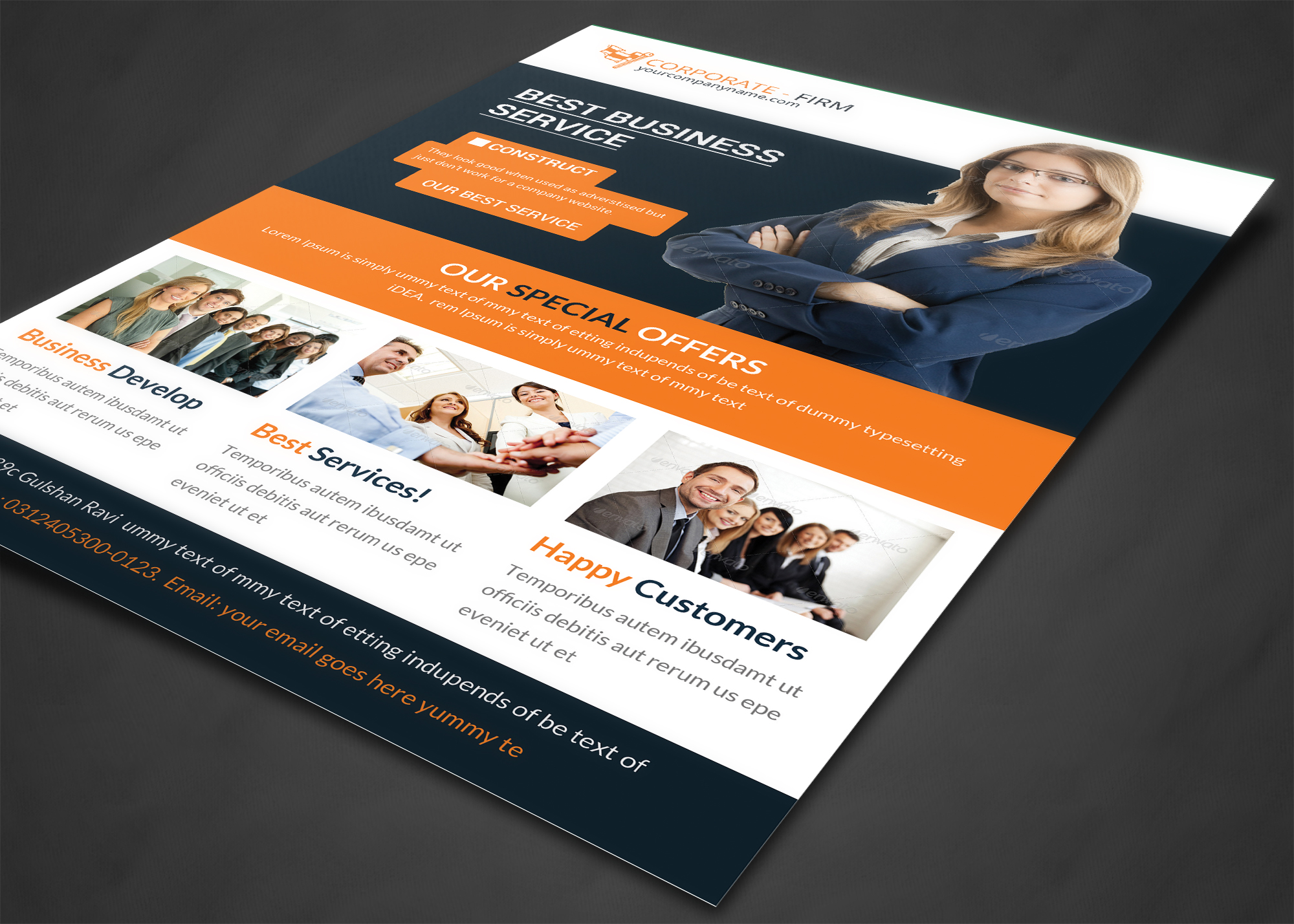 Corporate Business Flyer Template ~ Flyer Templates on Creative Market