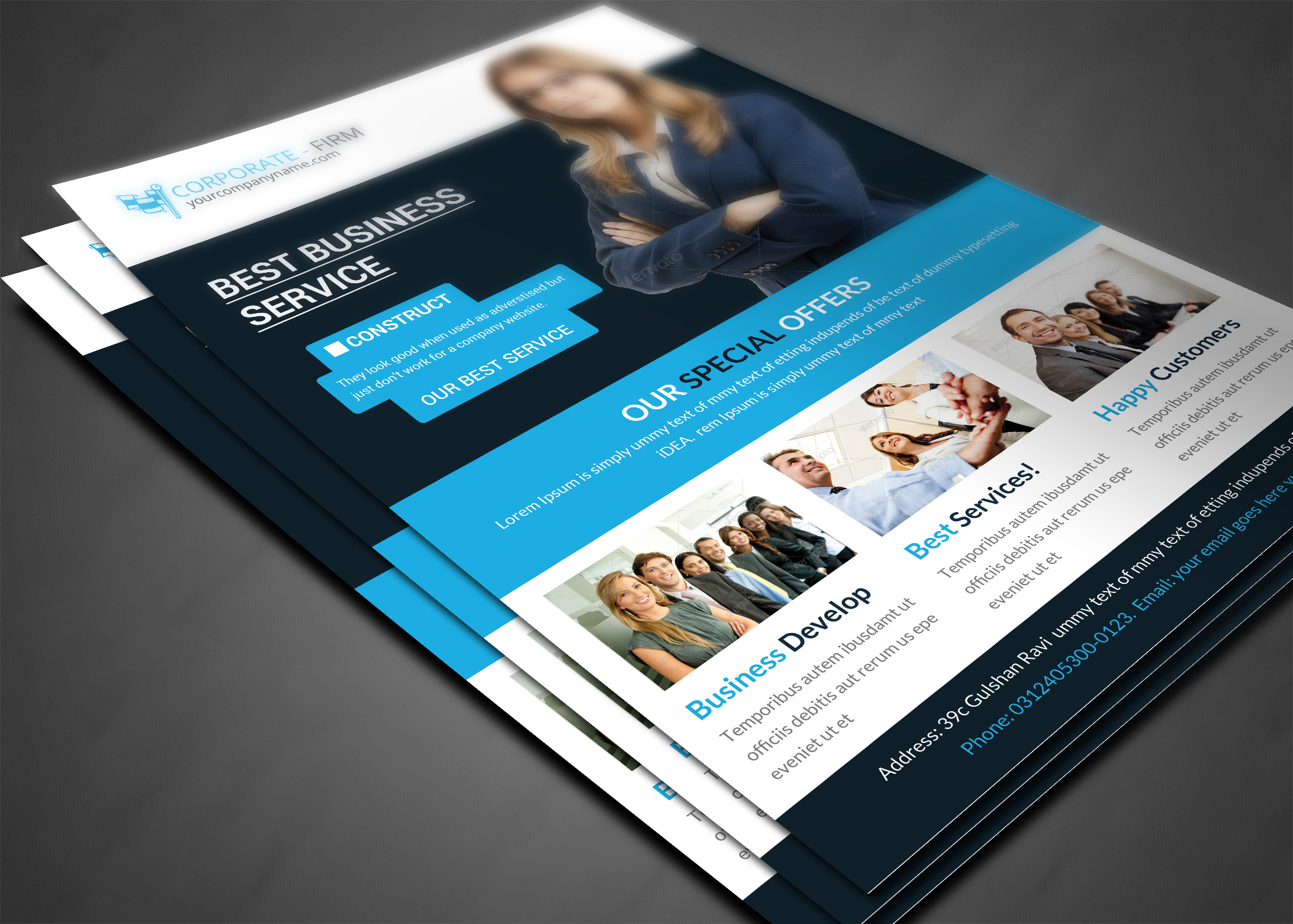 Corporate Business Flyer Template ~ Flyer Templates on Creative Market