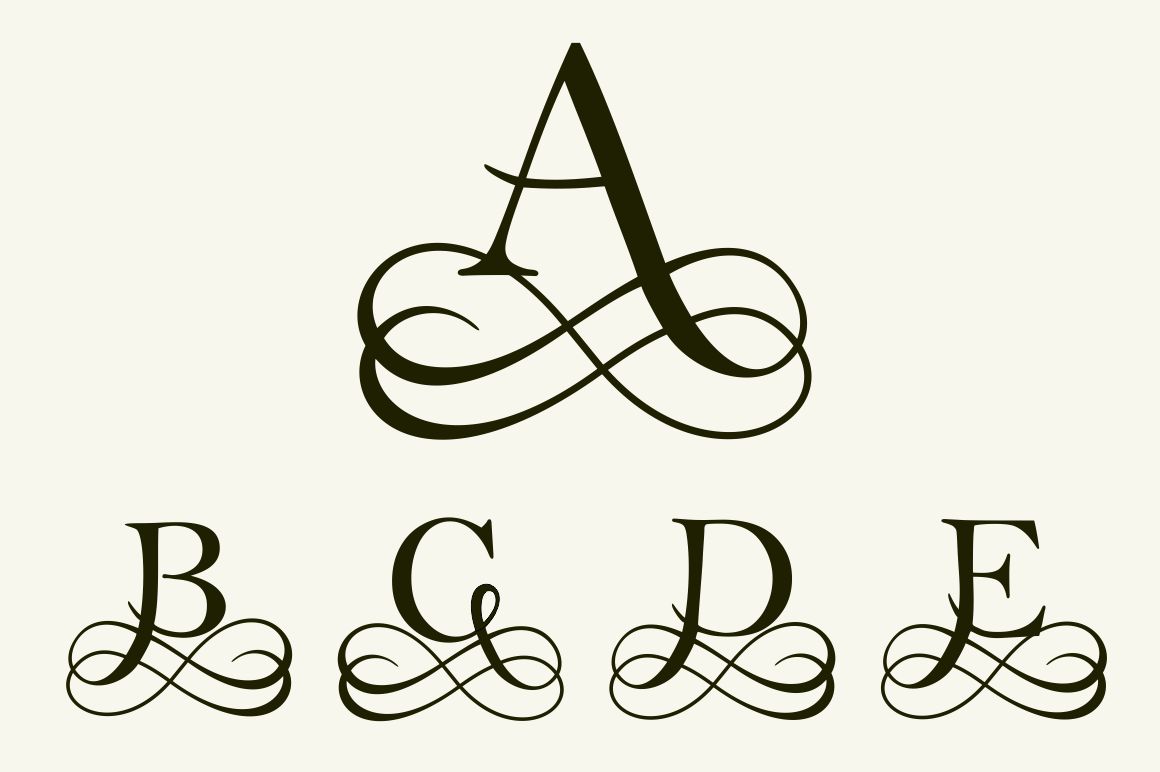 26 filigree letters for monograms ~ Logo Templates on Creative Market
