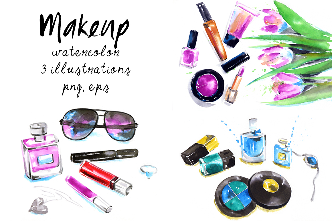 Makeup & Cosmetics illustrations ~ Illustrations on Creative Market