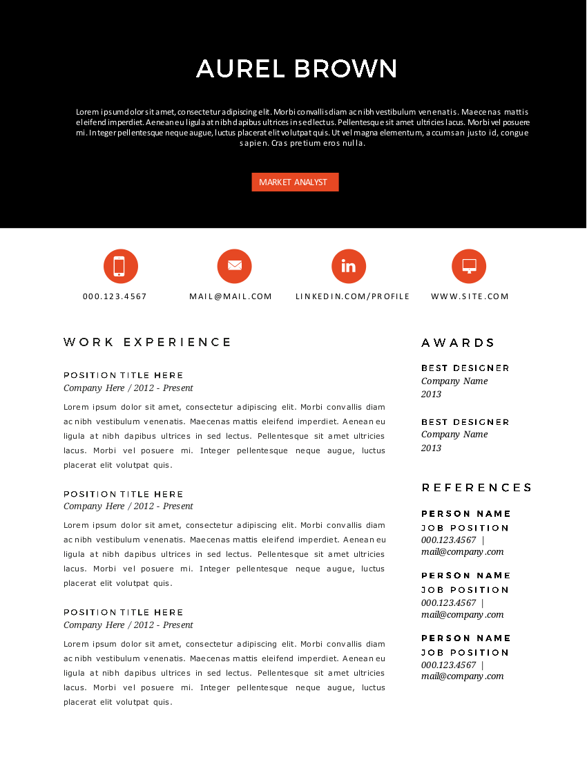 2 in 1 Modern Word resume pack ~ Resume Templates on Creative Market