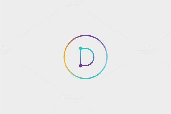 Abstract colorful line letter D logo ~ Logo Templates on Creative Market
