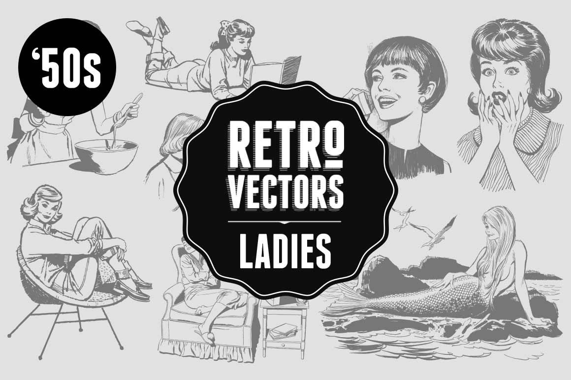 '50s Ladies ~ Illustrations on Creative Market