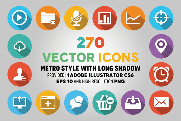 270 Vector Icons Flat Style ~ Icons on Creative Market