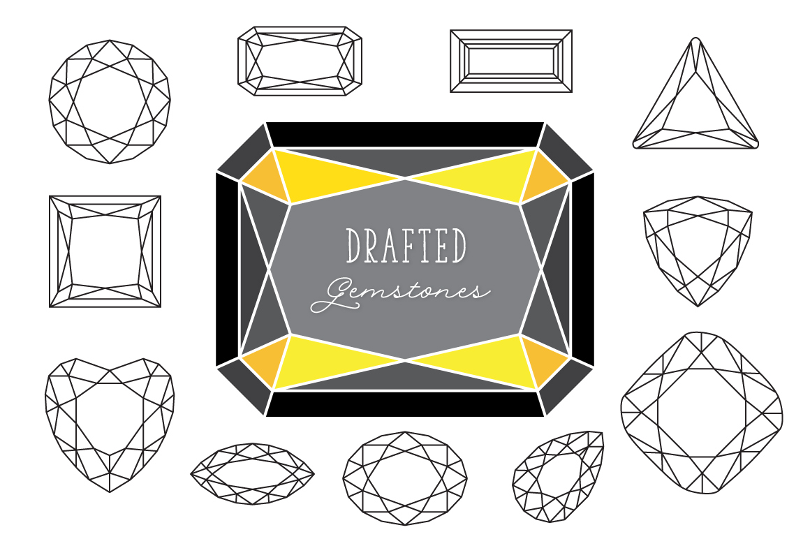 Gems- Hand-drawn & Precise Drafted ~ Illustrations on Creative Market