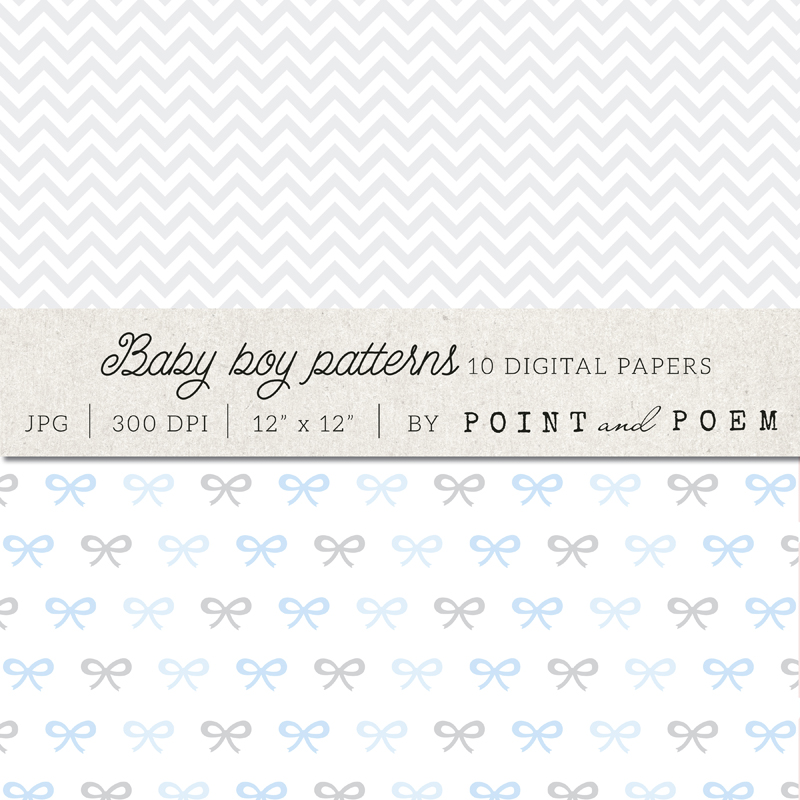 Baby Boy Digital Paper ~ Patterns on Creative Market