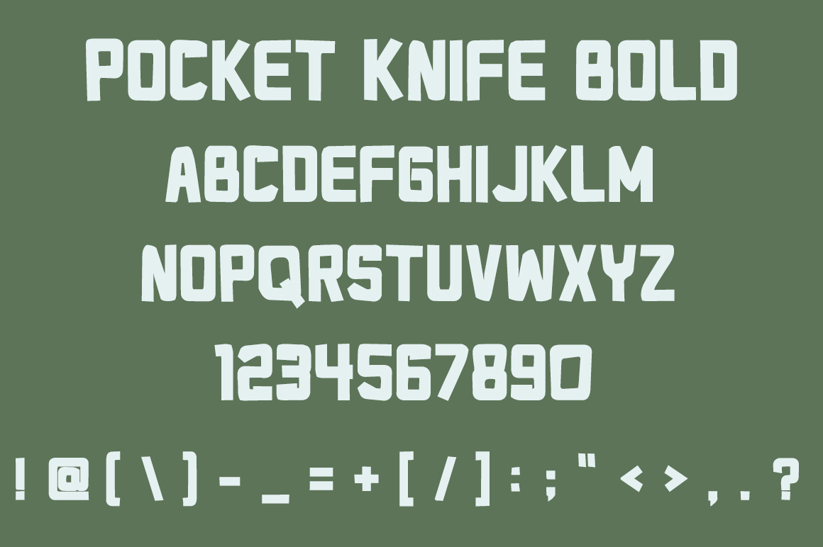 Pocket Knife - Font in Four Styles ~ Display Fonts on Creative Market