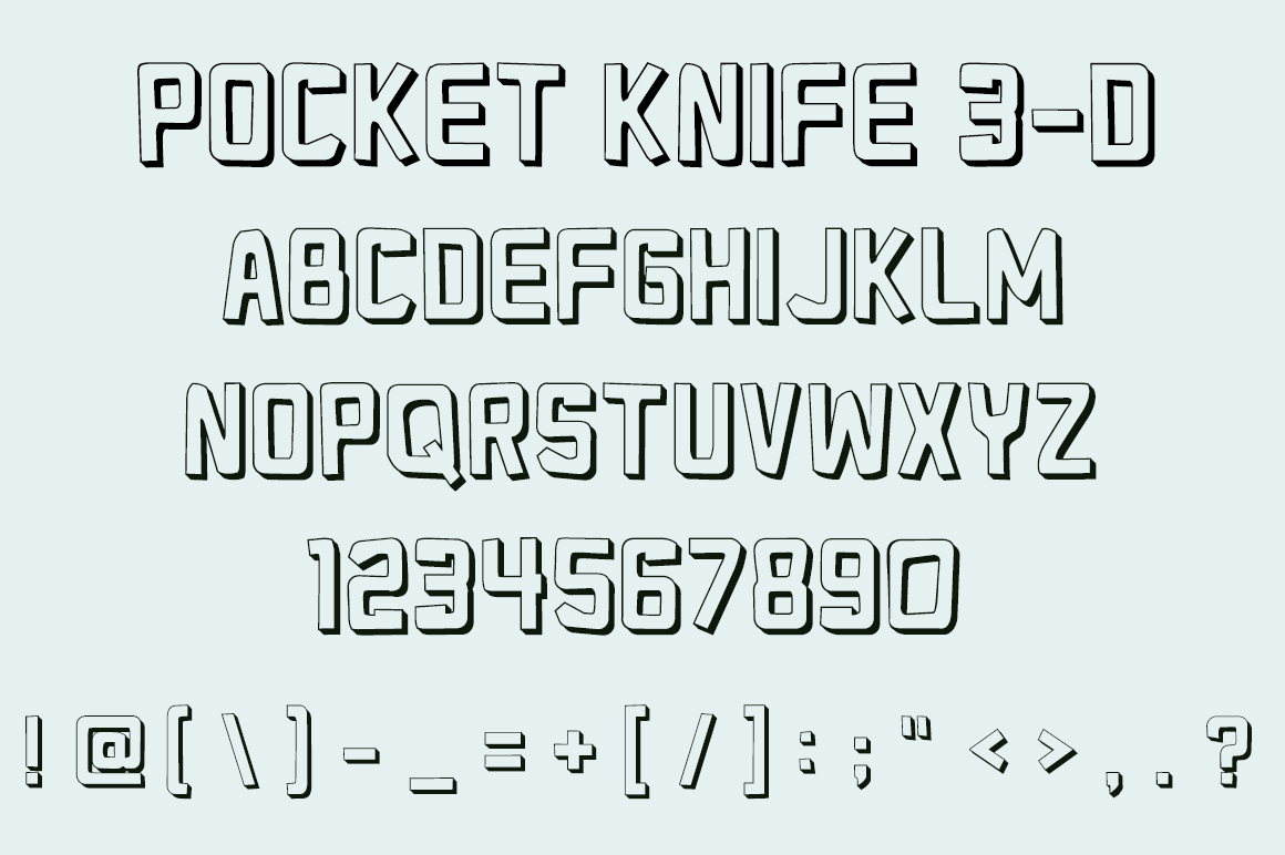 Pocket Knife - Font in Four Styles ~ Display Fonts on Creative Market