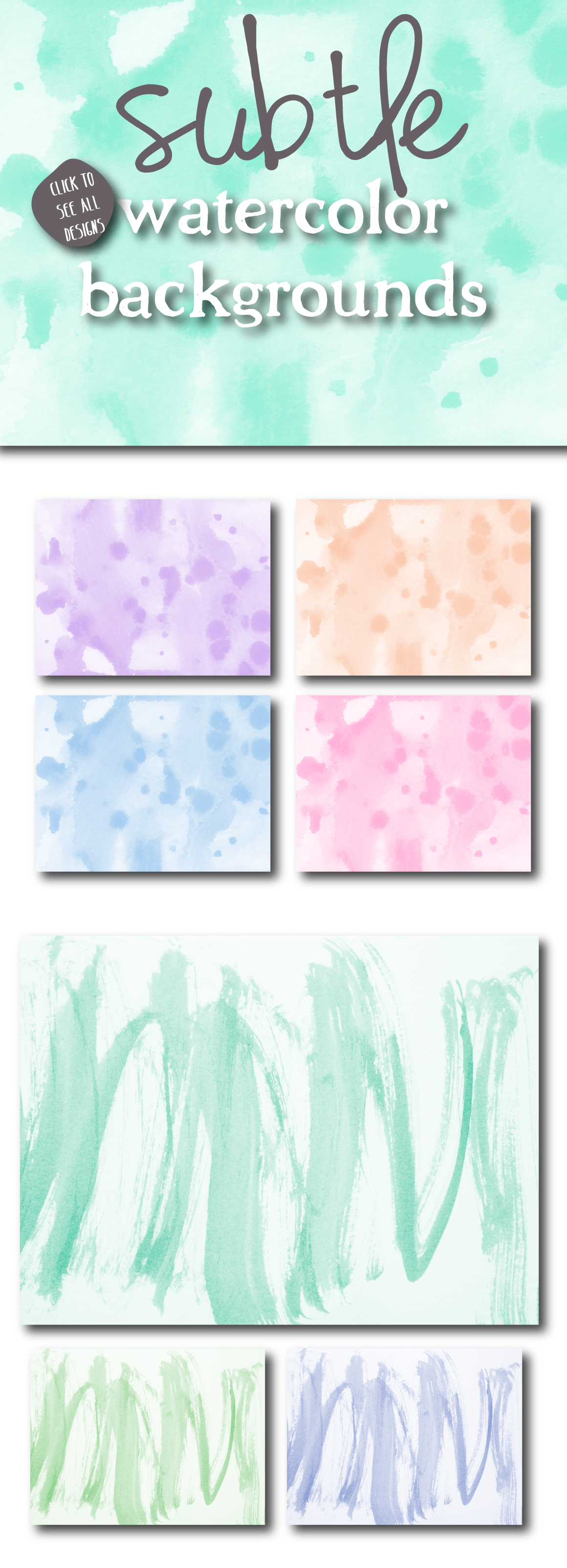 Subtle Watercolor Backgrounds ~ Textures on Creative Market
