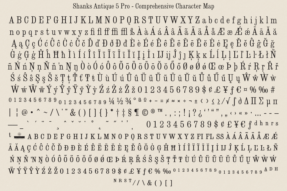 Shanks Antique 5 AOE Pro ~ Serif Fonts on Creative Market