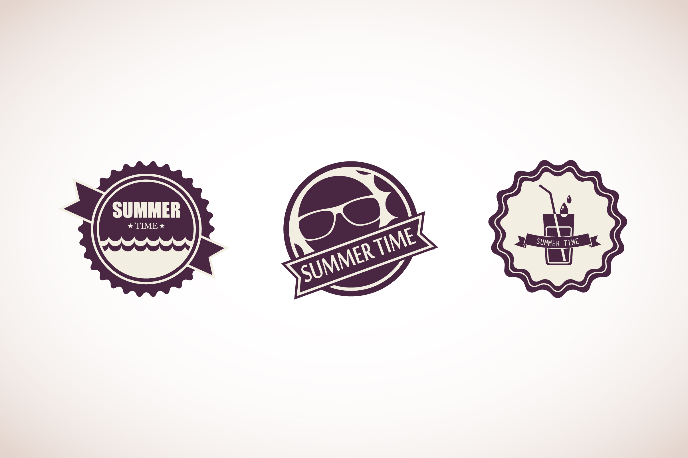 summer sale & summer time labels ~ Illustrations on Creative Market