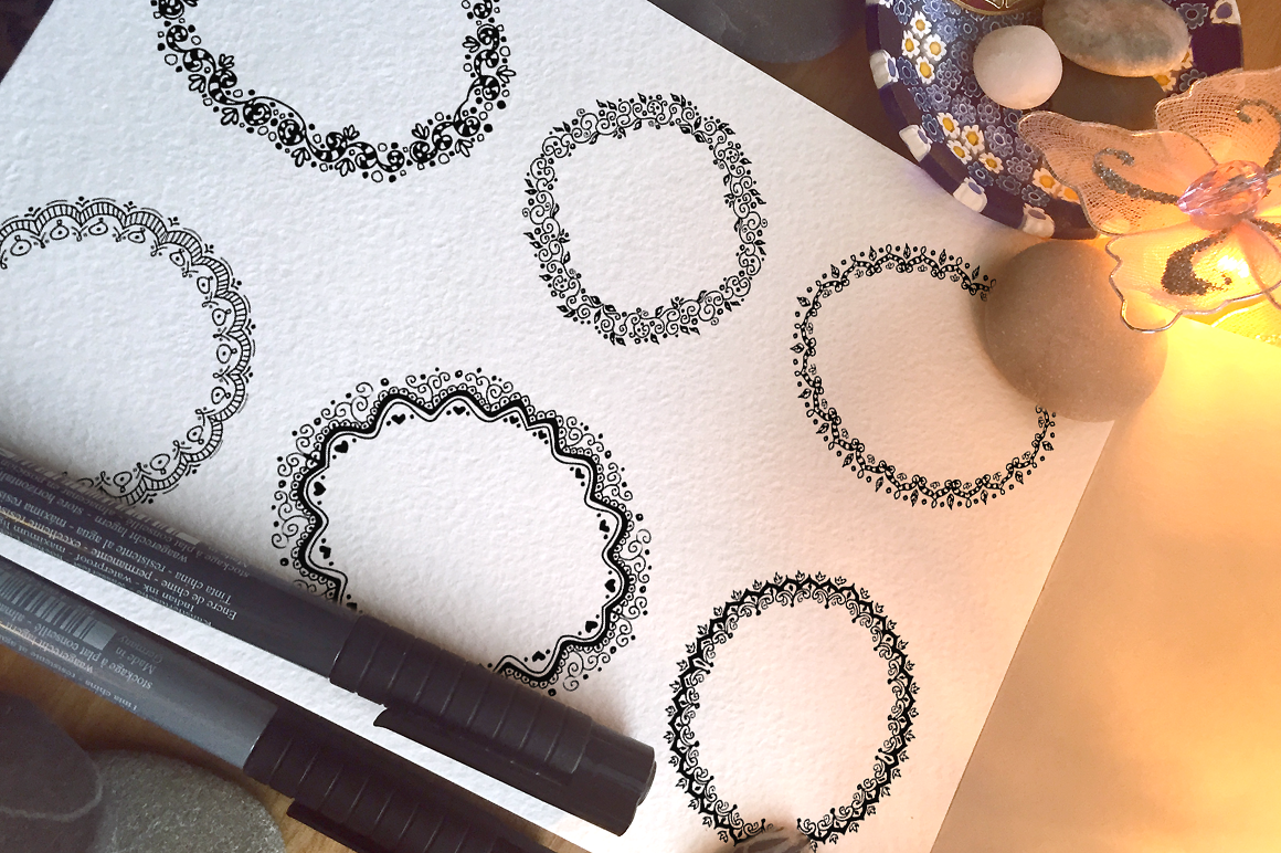 Curly Hand Drawn Decorative Frames ~ Illustrations on Creative Market