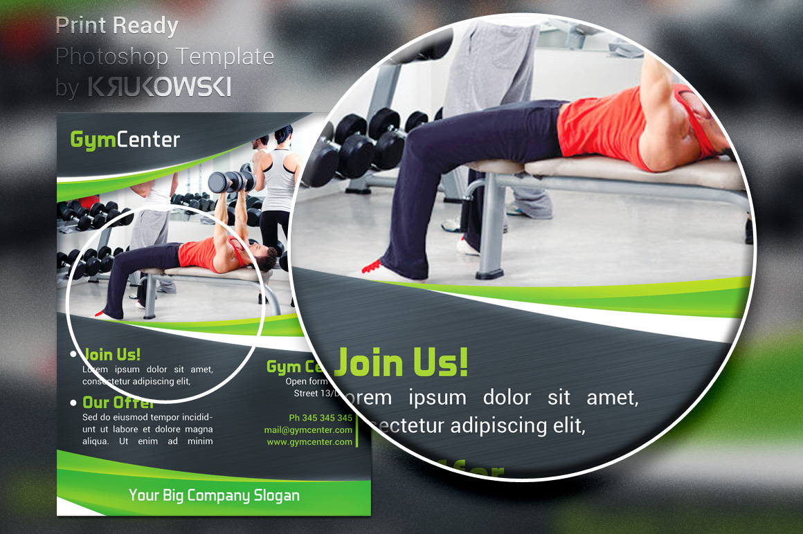 Gym Center Flyer ~ Flyer Templates on Creative Market