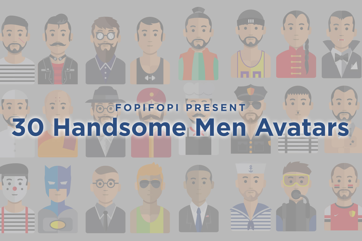 30 Handsome Men Avatars ~ Icons on Creative Market