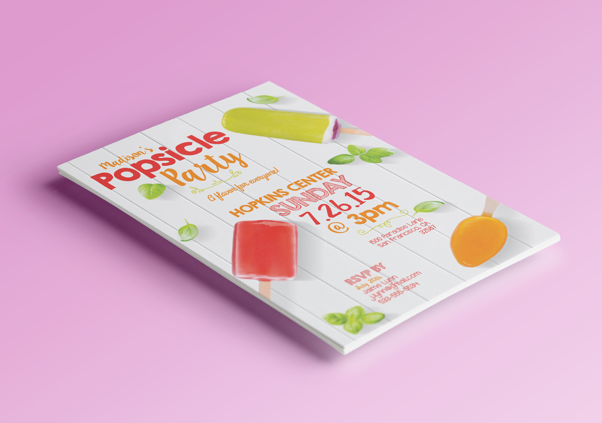 Summer Popsicle Party Flyer ~ Flyer Templates on Creative Market