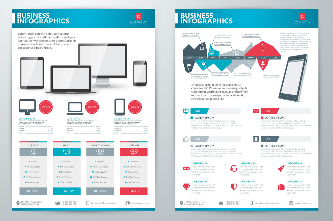 Business Infographics ~ Brochure Templates on Creative Market