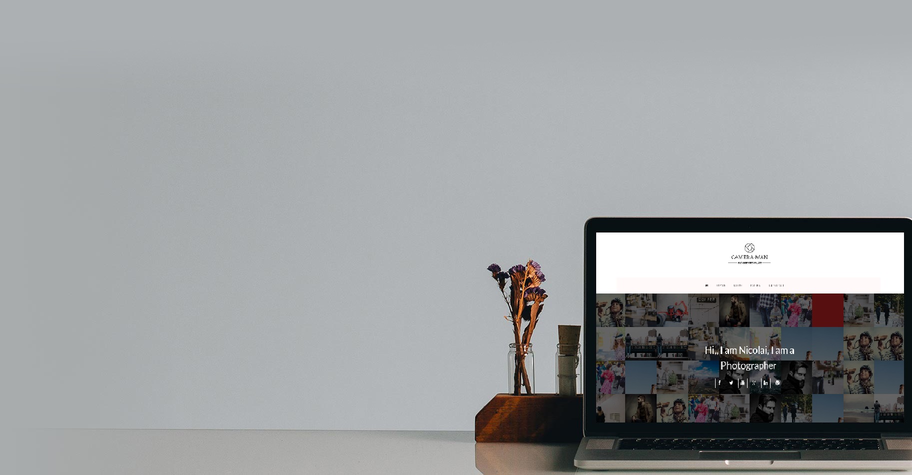 Camera-Man Blogger Template ~ Website Templates on Creative Market