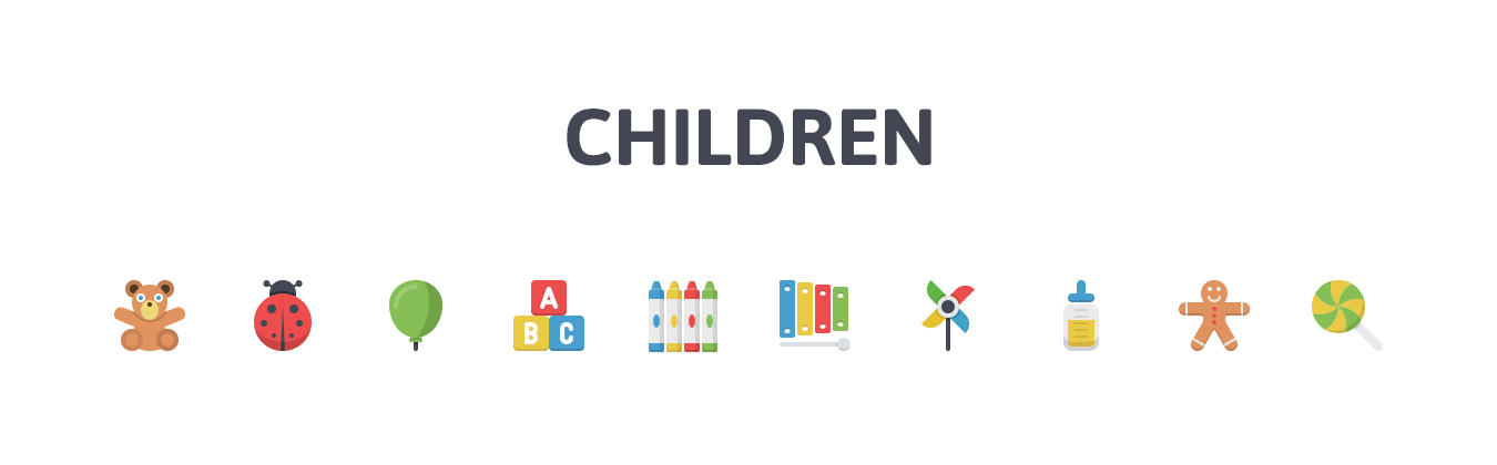 Children Flat Icons ~ Icons on Creative Market