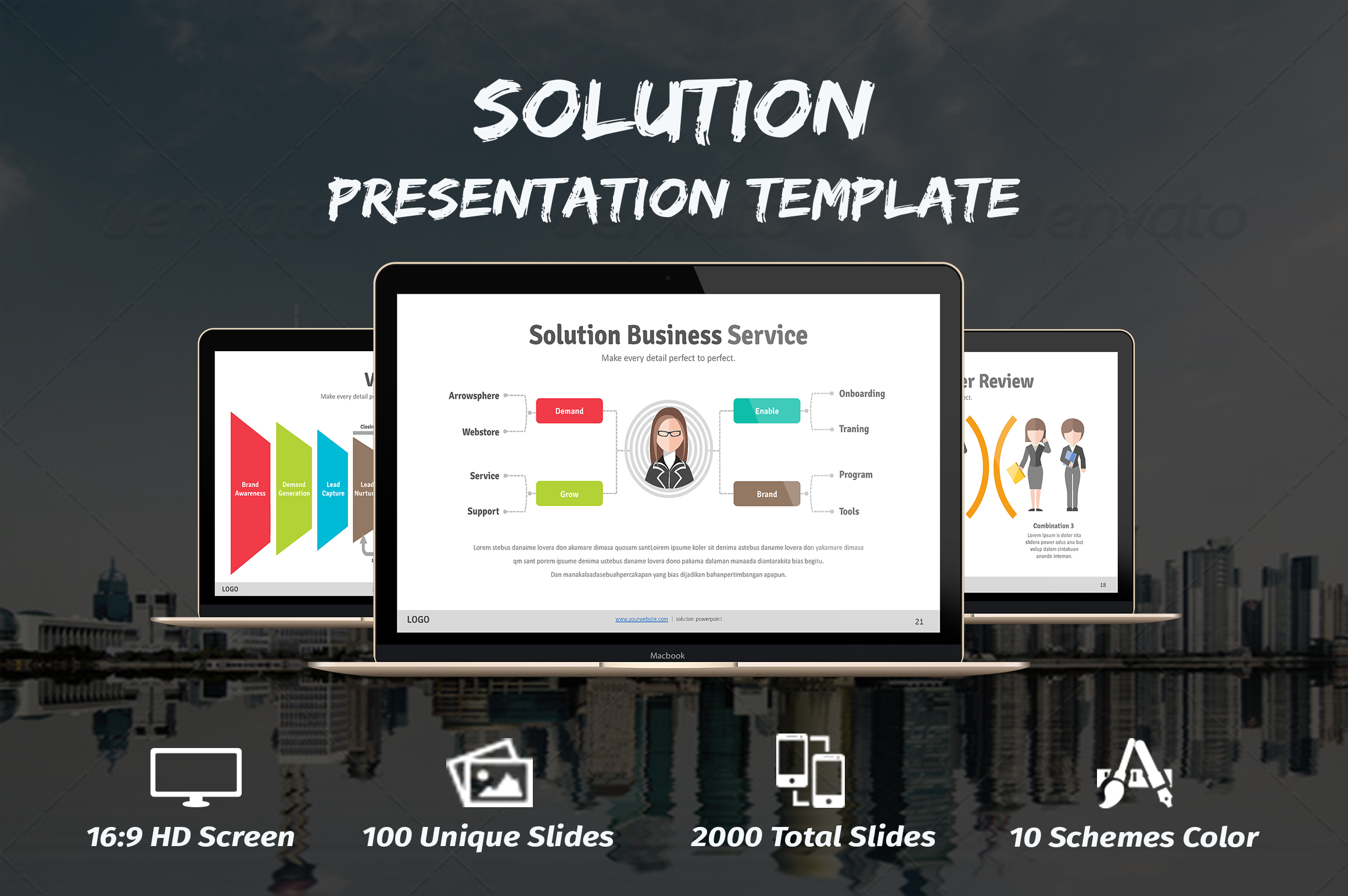 Solution Powerpoint Template ~ Presentation Templates on Creative Market