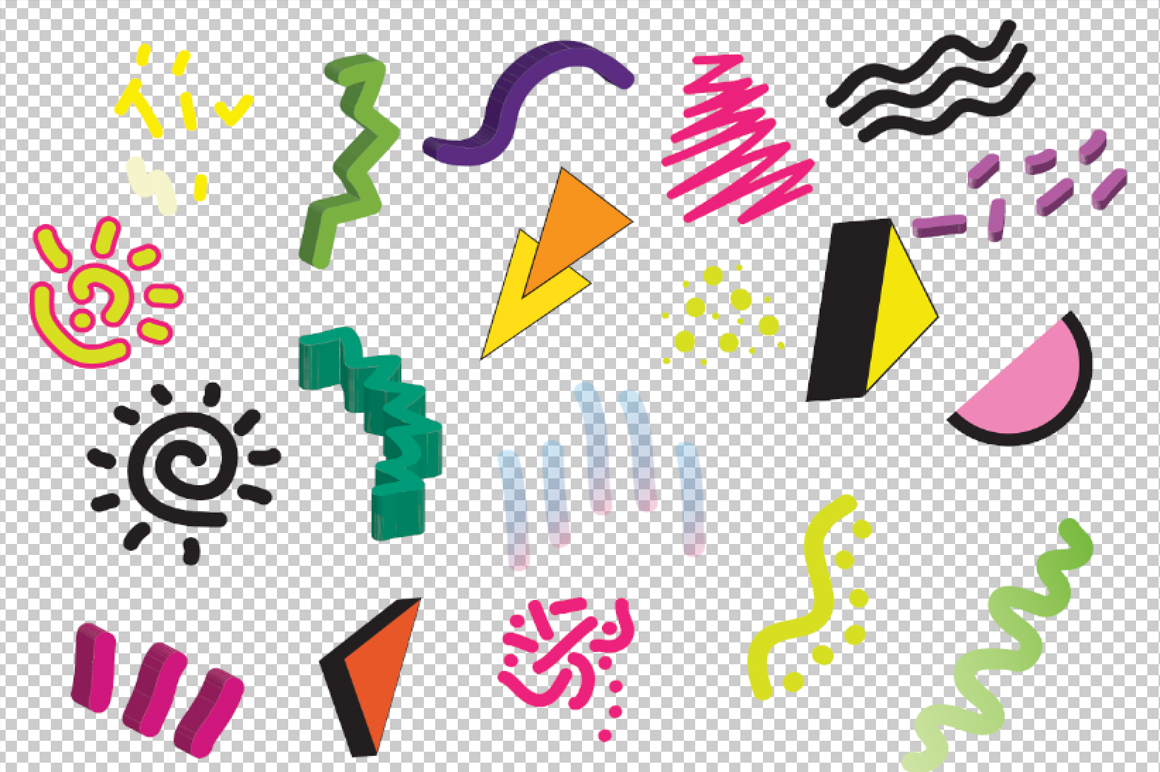 90's 80's Geometric Vector shapes ~ Shapes on Creative Market