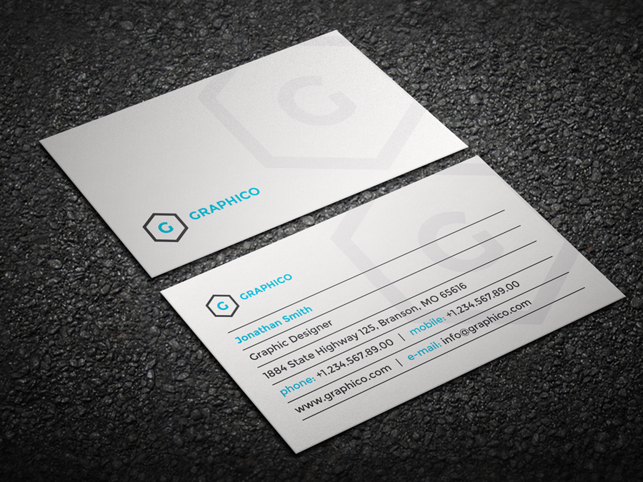 Simple Stylish Business Card - 32 ~ Business Card Templates on Creative ...
