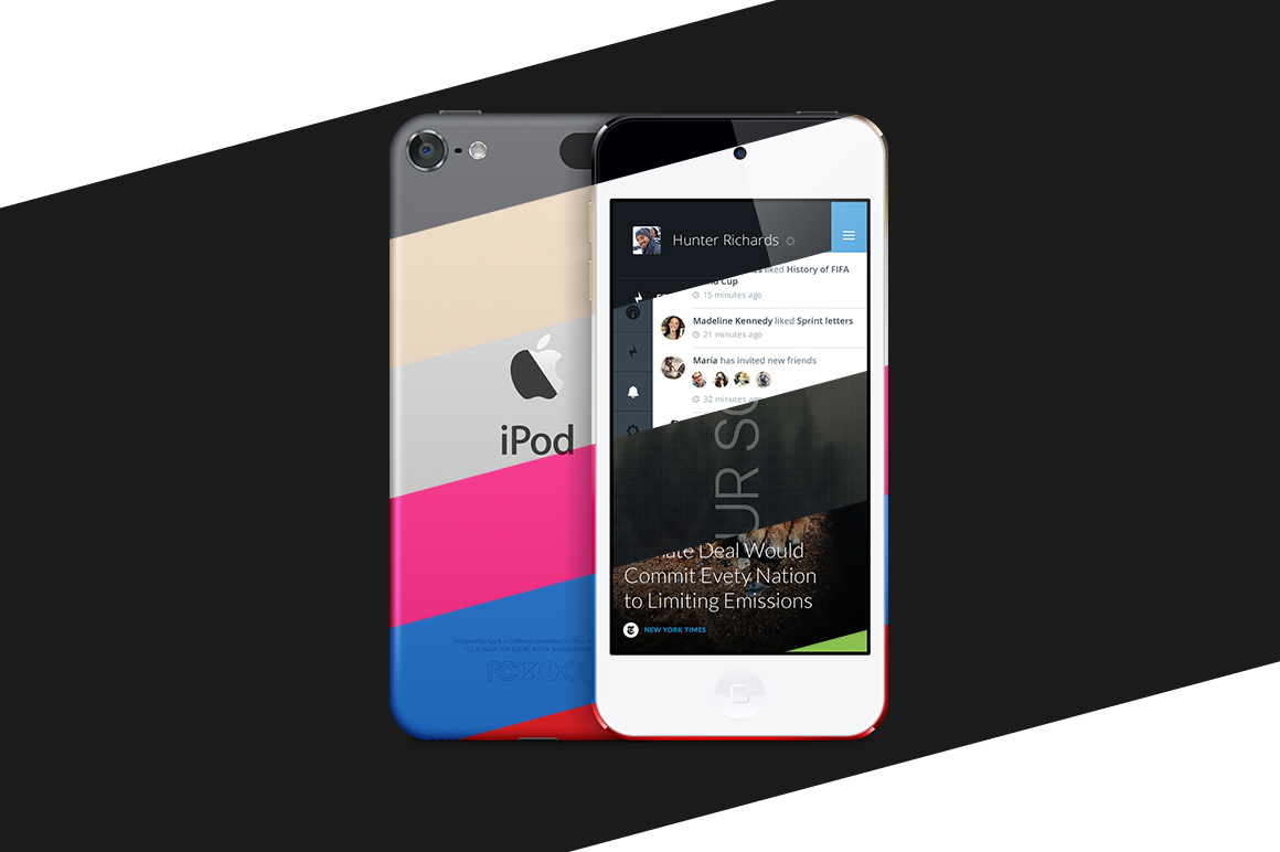 iPod Touch 6G (2015) vector MockUp ~ Product Mockups on Creative Market