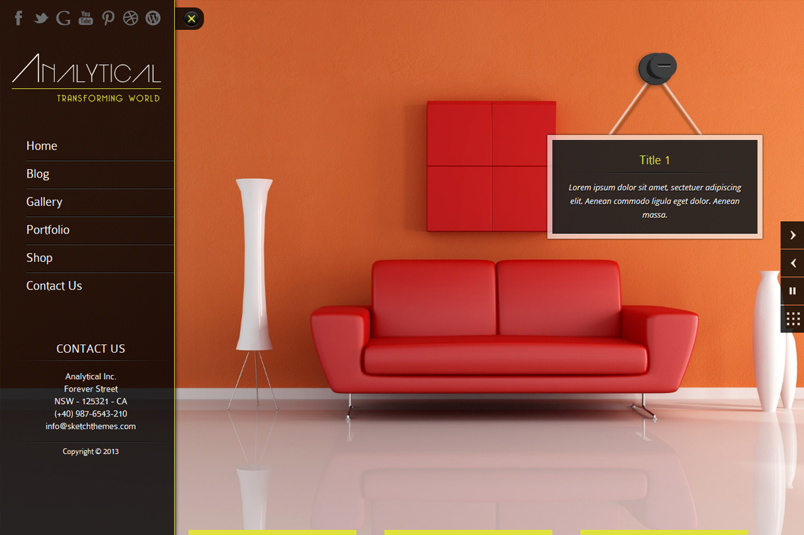 Analytical WordPress Theme ~ WordPress Portfolio Themes on Creative Market