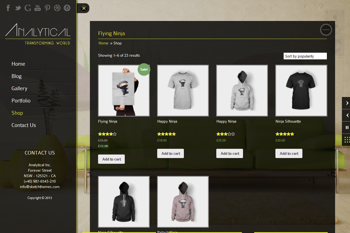 Analytical WordPress Theme ~ WordPress Portfolio Themes on Creative Market