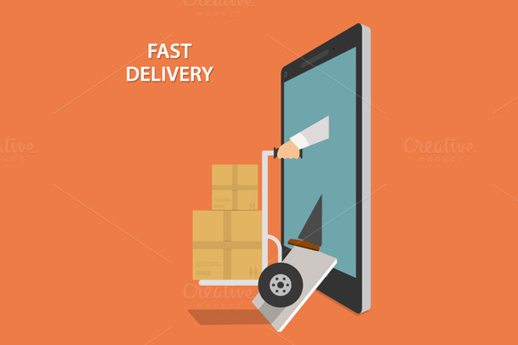 Fast Goods Delivery Concept ~ Illustrations on Creative Market