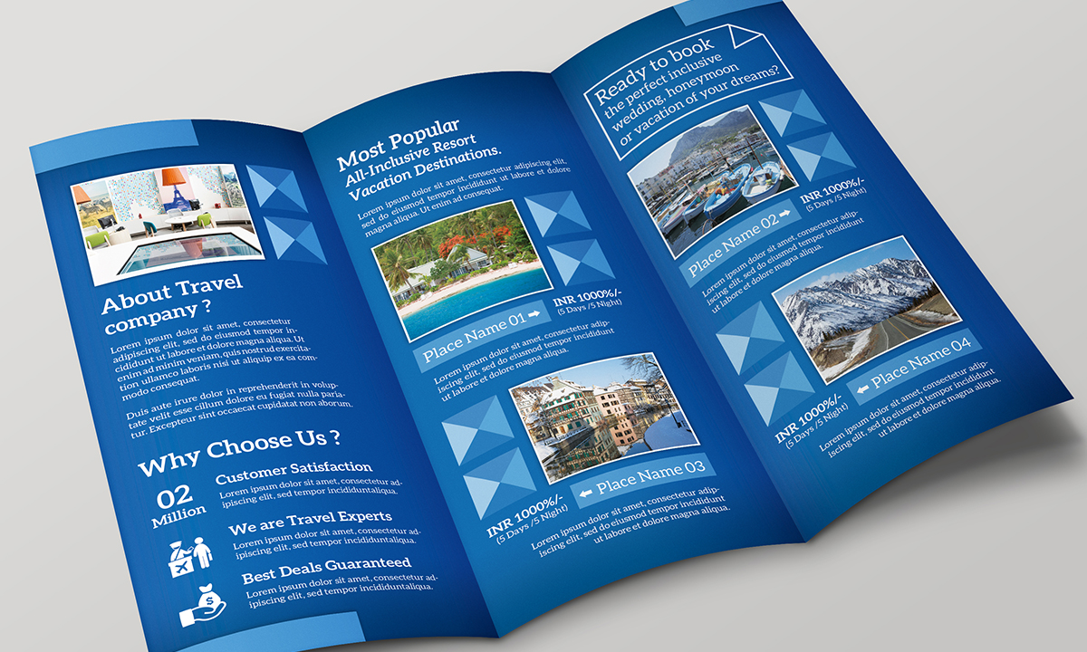 Travel Tri Fold Brochure ~ Brochure Templates on Creative Market