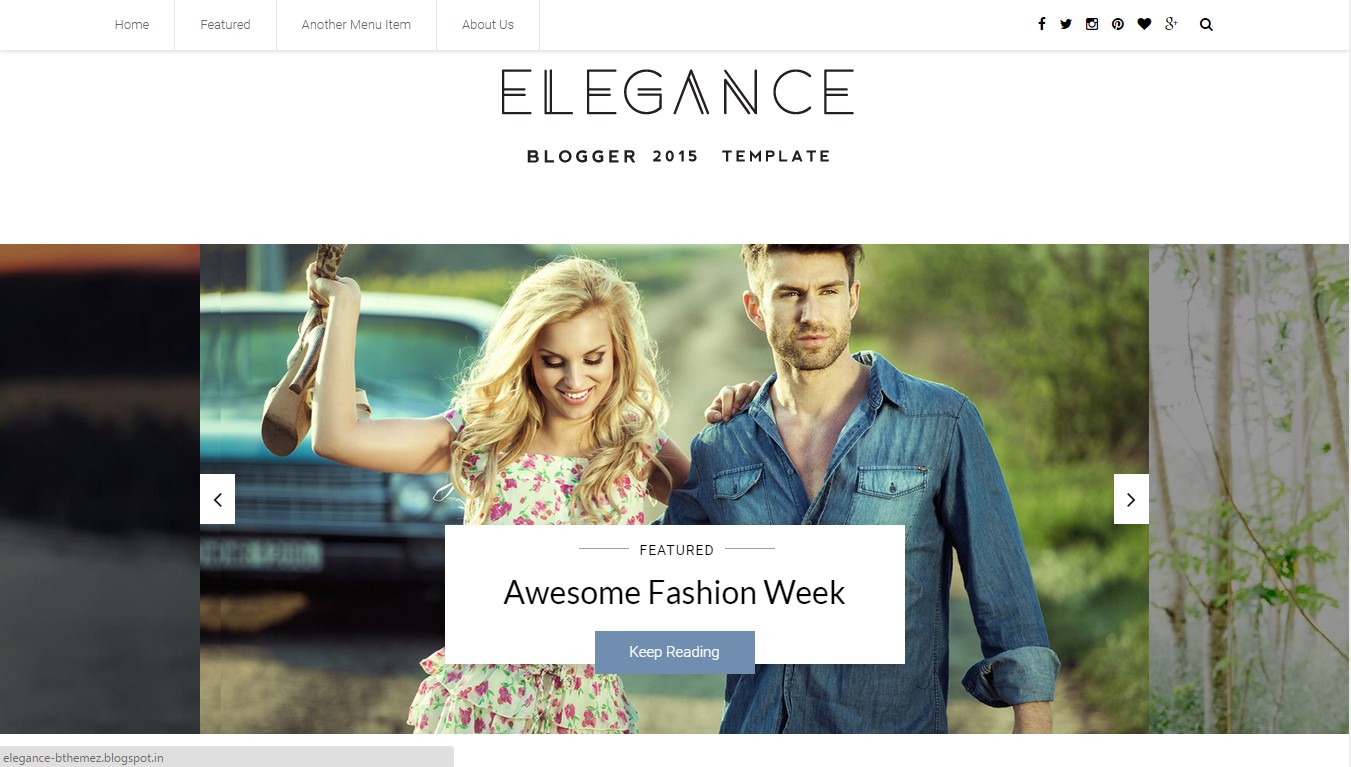 Elegance Clean Blogger Template ~ Website Templates on Creative Market