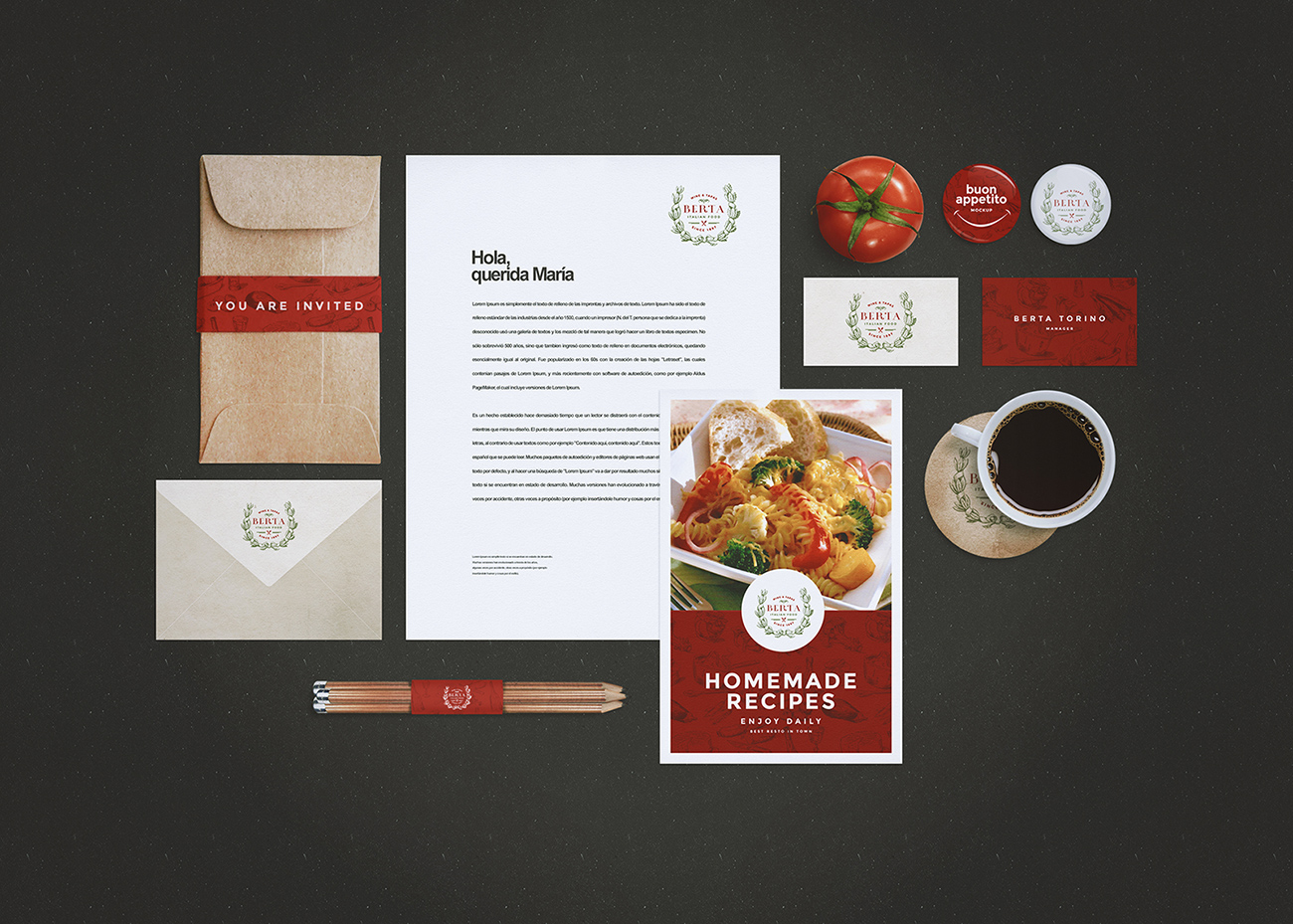 Restaurant/Food Identity Mockup ~ Product Mockups on Creative Market