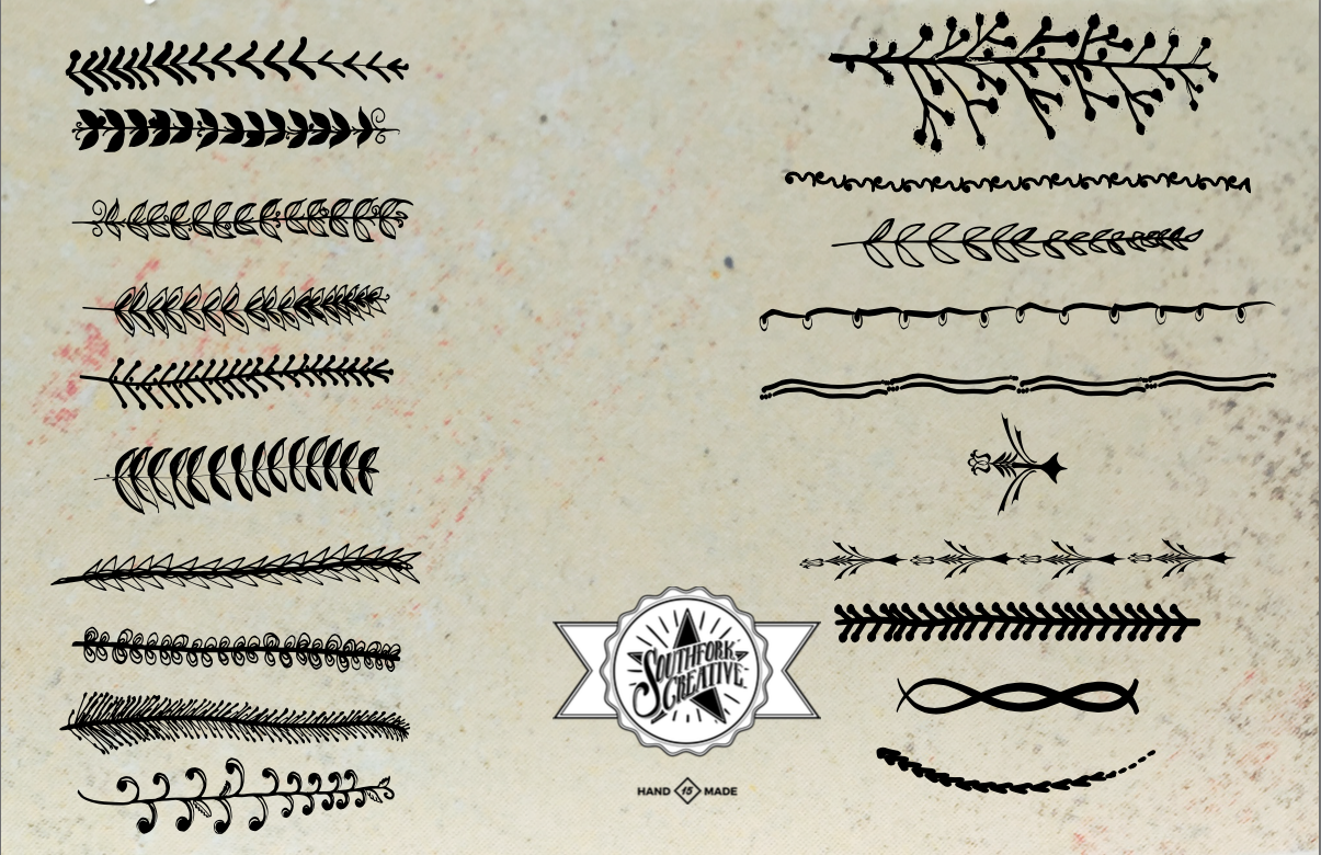 Brushes & Borders ~ Illustrations on Creative Market