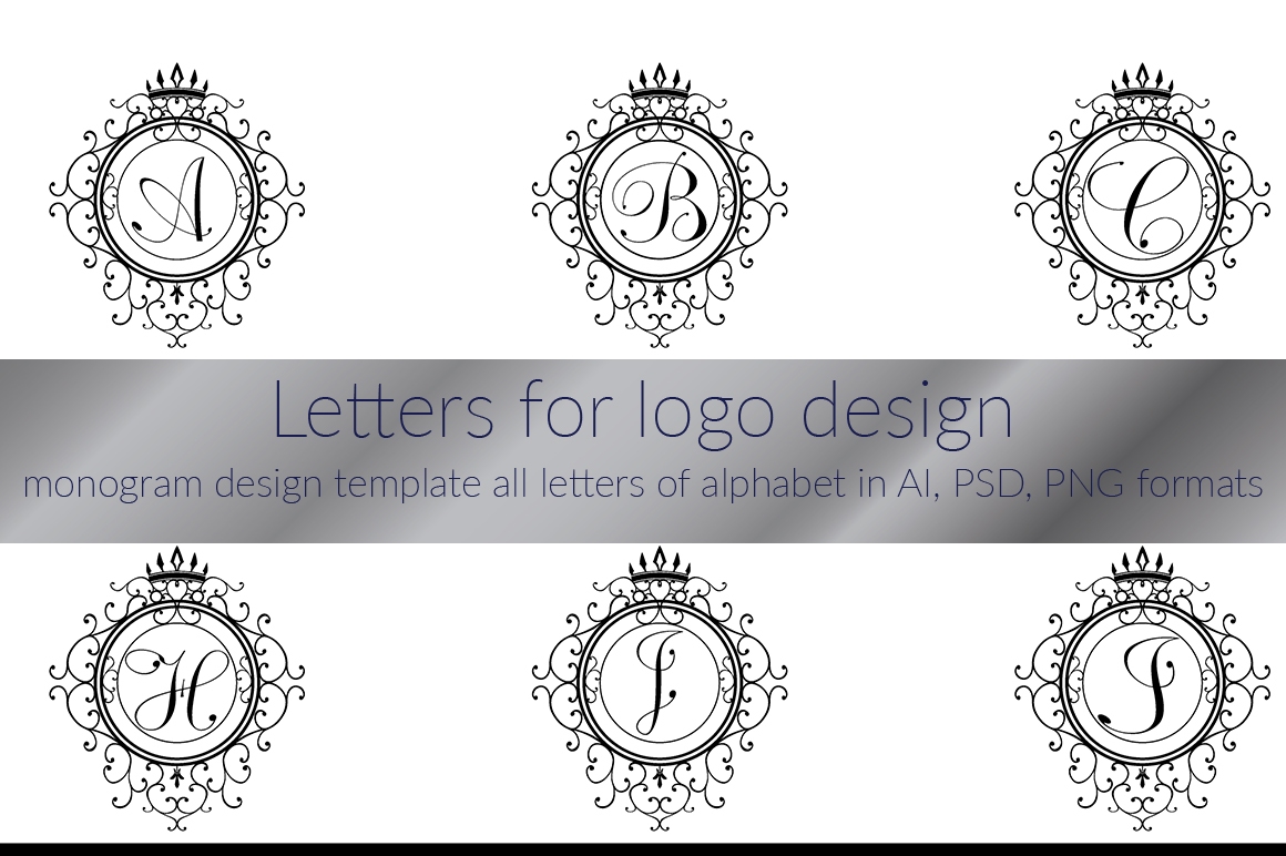 Vintage Capital Letters Monograms ~ Logo Templates on Creative Market