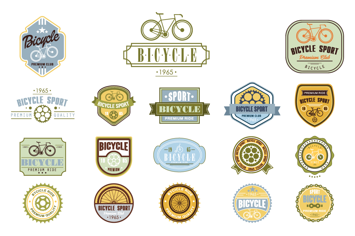 Bicycle Label Design ~ Web Elements on Creative Market
