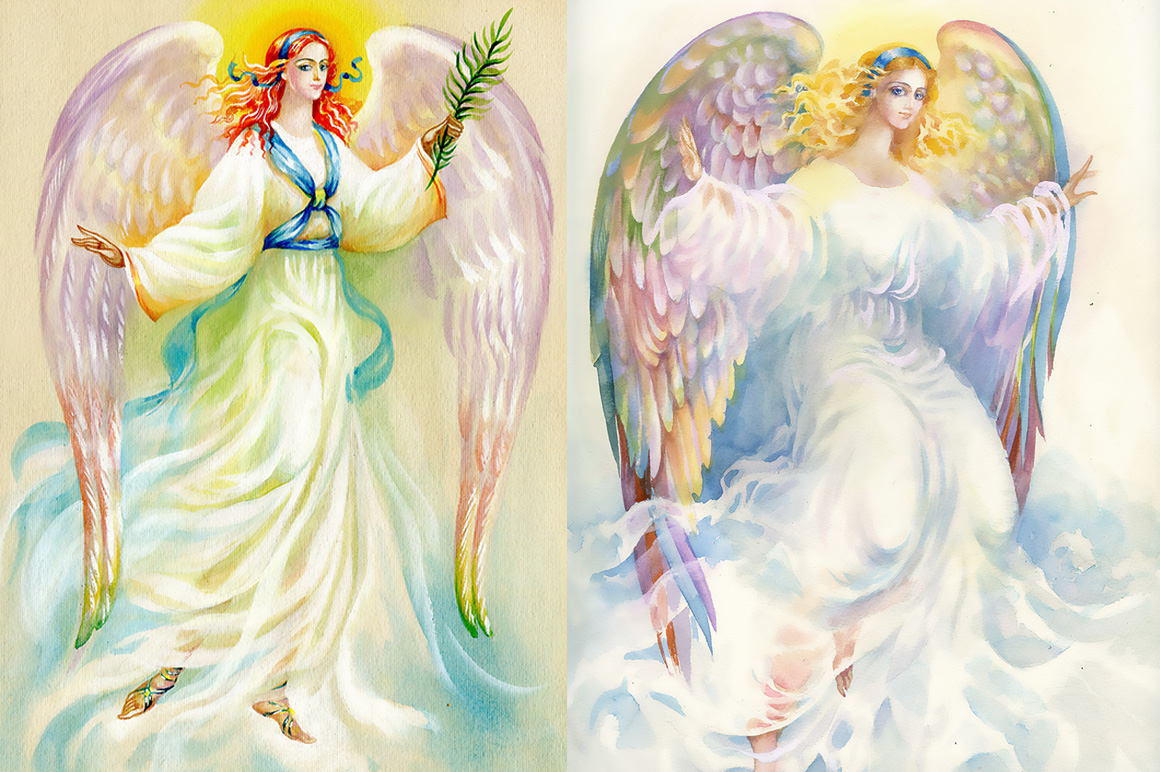 Watercolor Angels ~ Illustrations on Creative Market