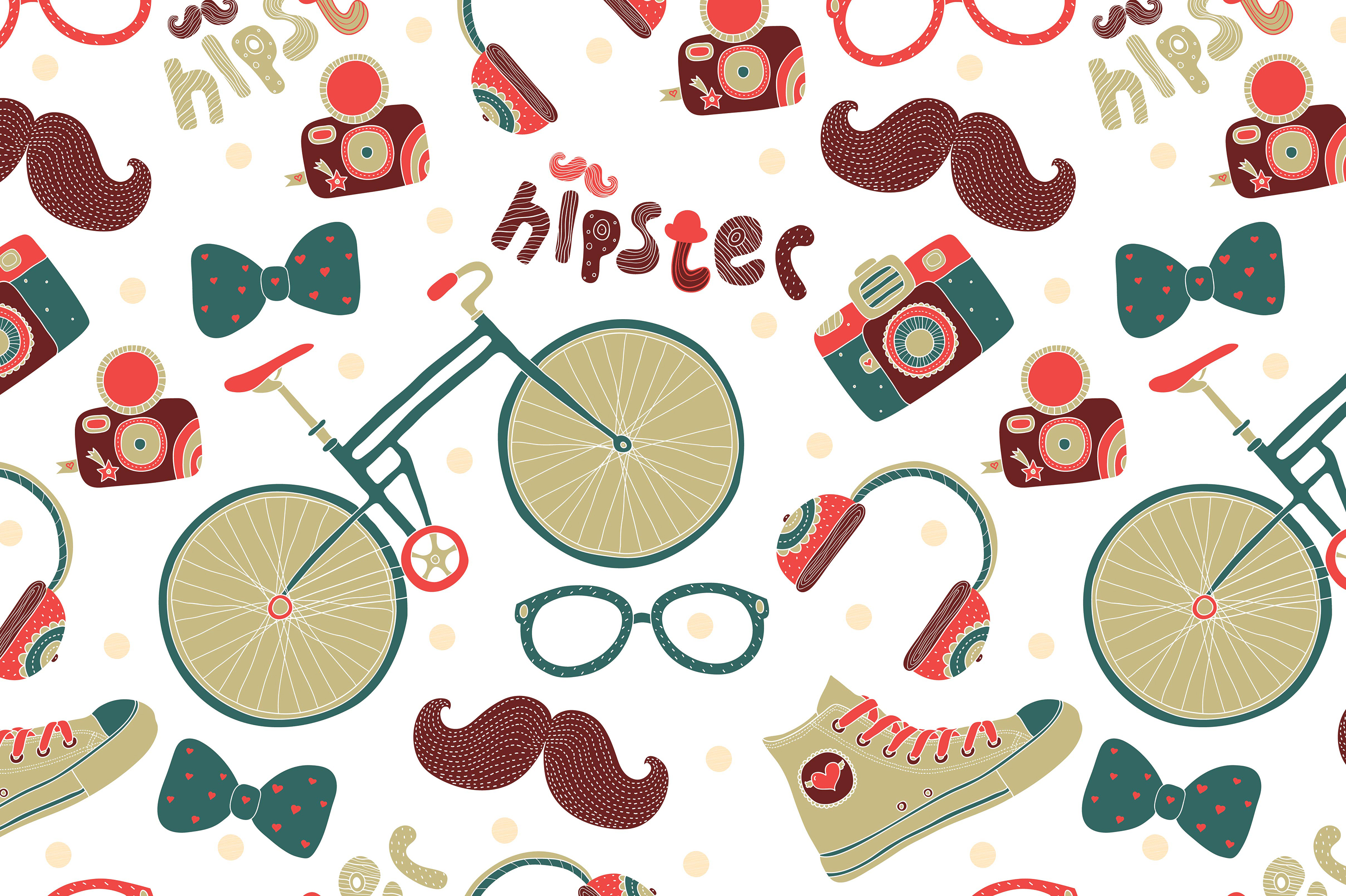 Hipsters. ~ Patterns on Creative Market