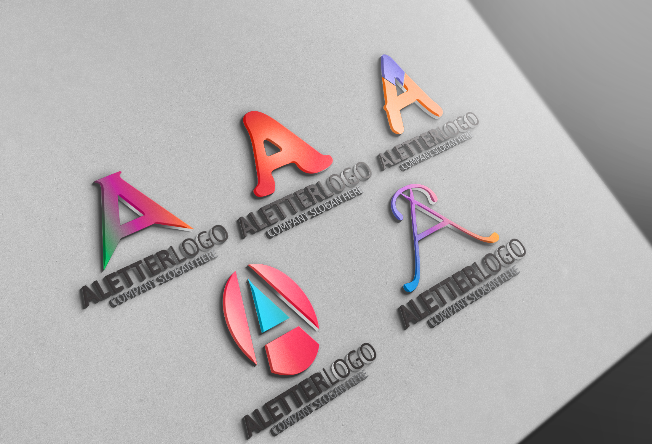 5 Bundle A Letter Logo ~ Logo Templates on Creative Market