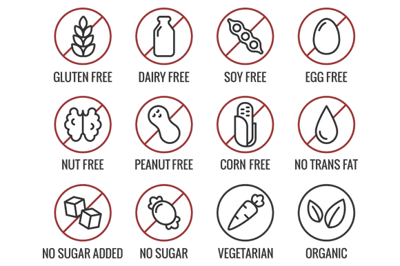 Ingredient label icons ~ Icons on Creative Market