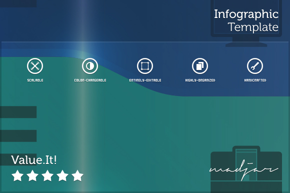 Business Infographic 3D Banner Chart ~ Presentation Templates on ...