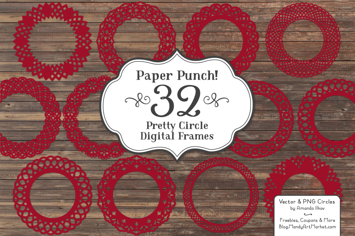 Ruby Red Lace Frames ~ Illustrations on Creative Market