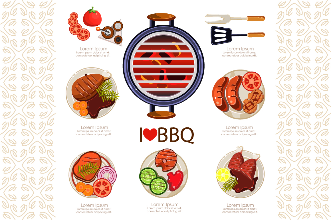BBQ Infographics, barbecue elements ~ Web Elements on Creative Market