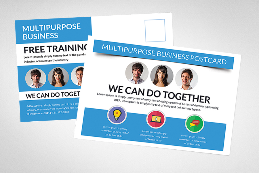 Corporate Postcard Print Templates ~ Card Templates on Creative Market