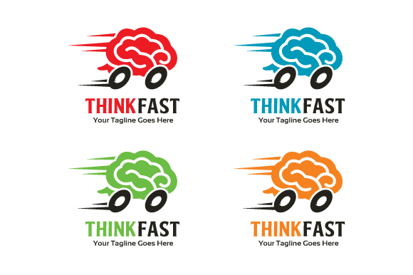 Think Fast/ Brain Logo Template ~ Logo Templates on Creative Market