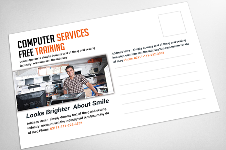 Computer Repair Postcard Templates ~ Card Templates on Creative Market