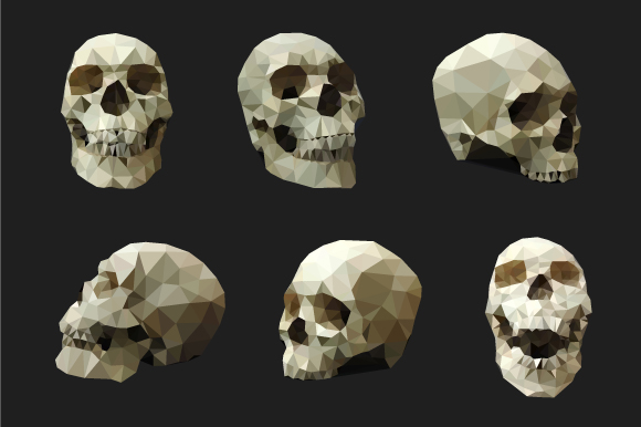 Polygonal Human Skull – Vector Set ~ Illustrations on Creative Market