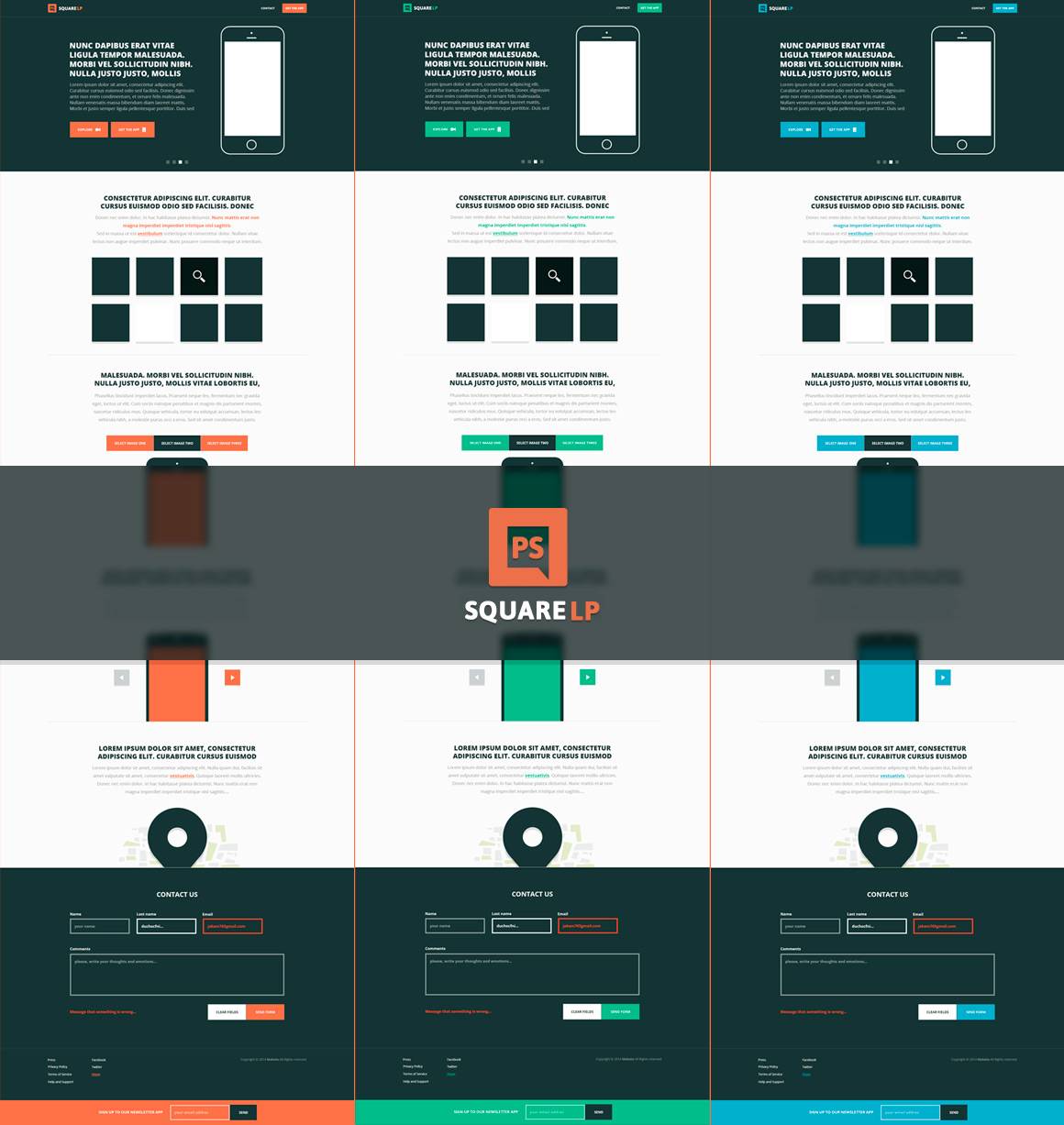 "Square" PSD Boostrap based template ~ Product Mockups on Creative Market